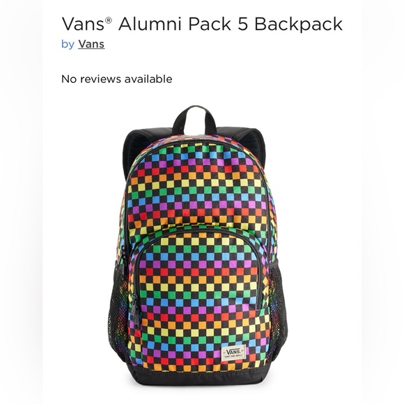Vans | Bags | Vans Pride Multi Color Checkered Alumni 5 Backpack | Poshmark